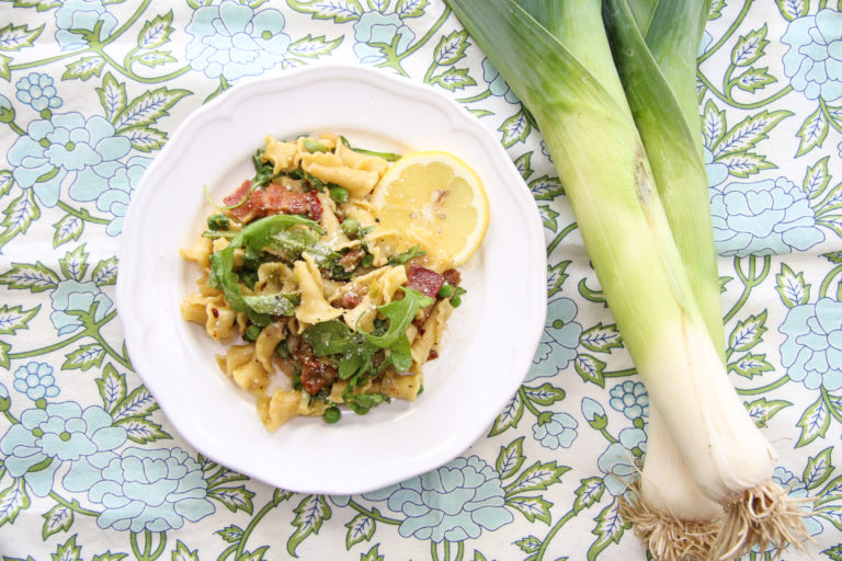 Spring Pasta Carbonara | Chef Julie Yoon