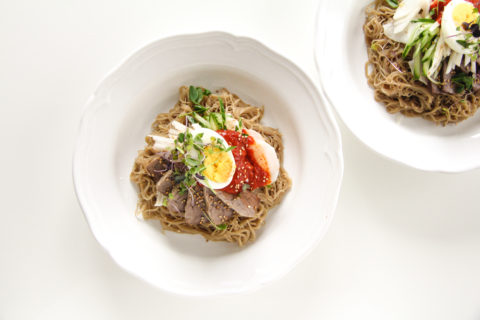 Spicy Cold Buckwheat Noodles (Bibim Naengmyeon : 비빔냉면) | Chef Julie Yoon