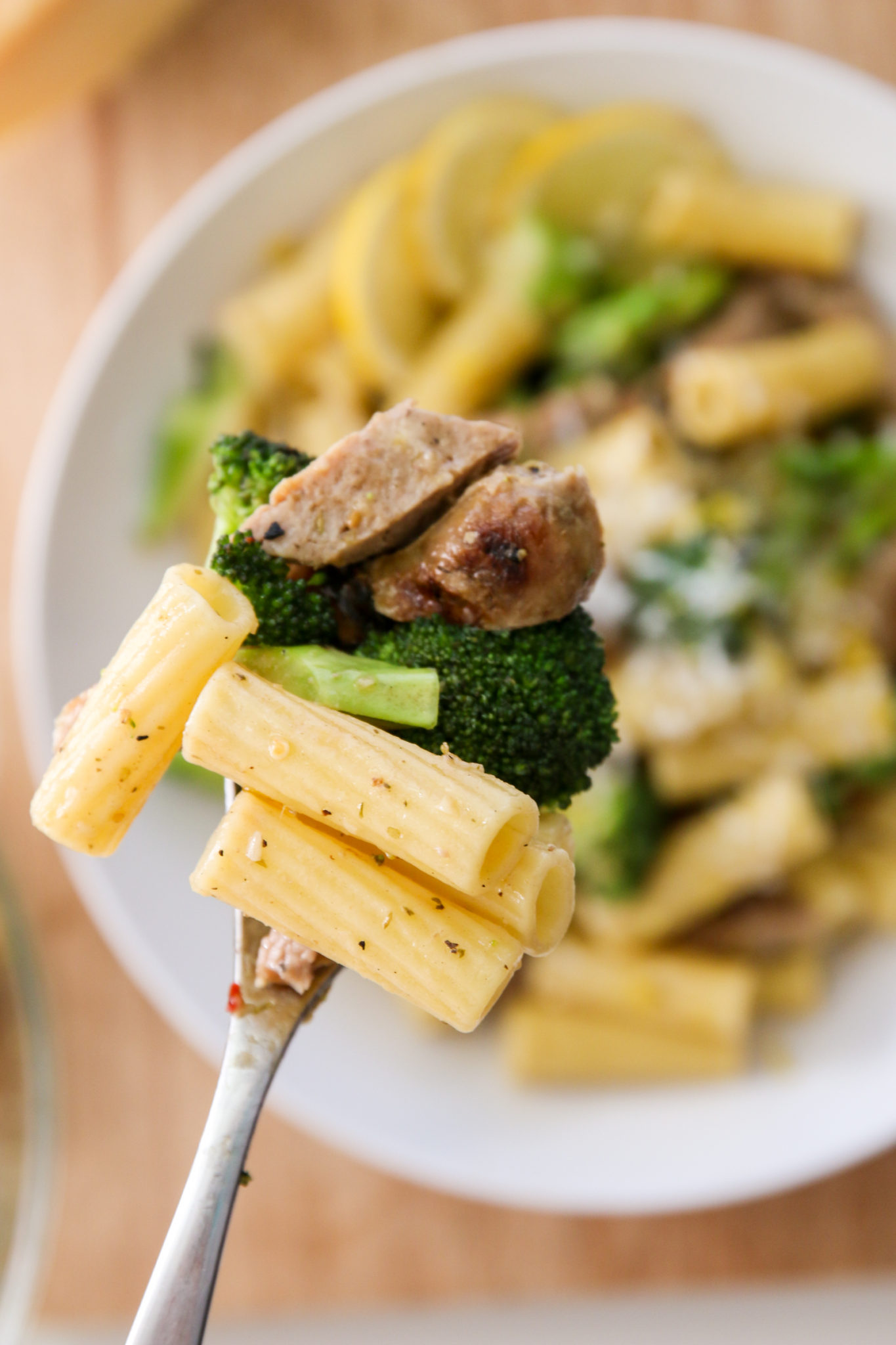 Rigatoni with Grilled Sausage and Broccoli – Chef Julie Yoon