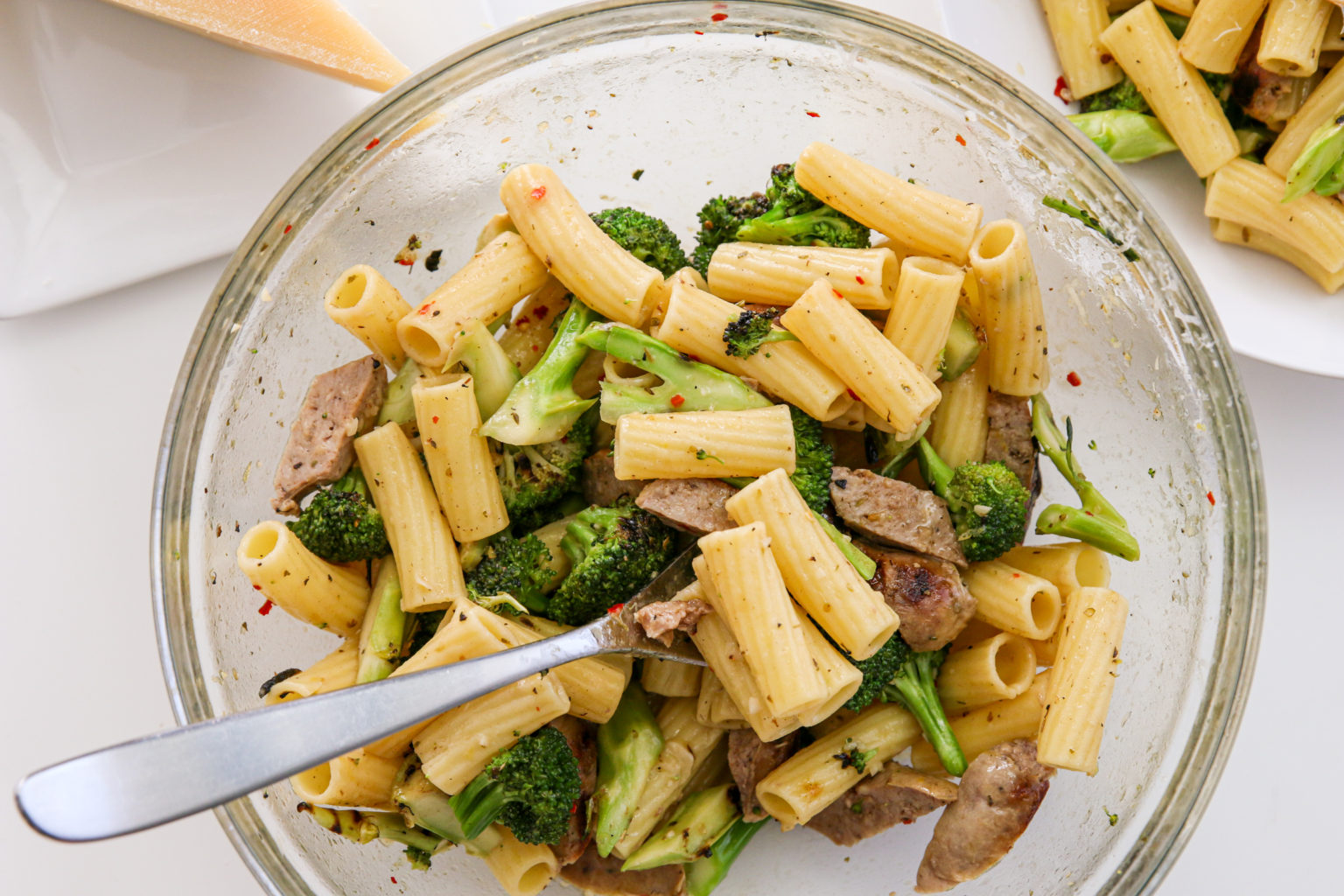 Rigatoni with Grilled Sausage and Broccoli – Chef Julie Yoon